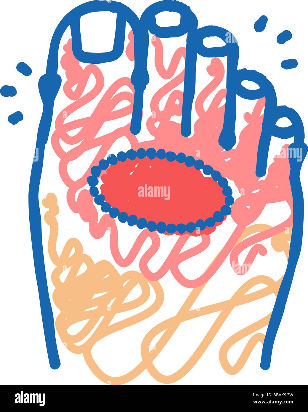 toe pain body ache icon doodle illustration Stock Vector Image & Art ...