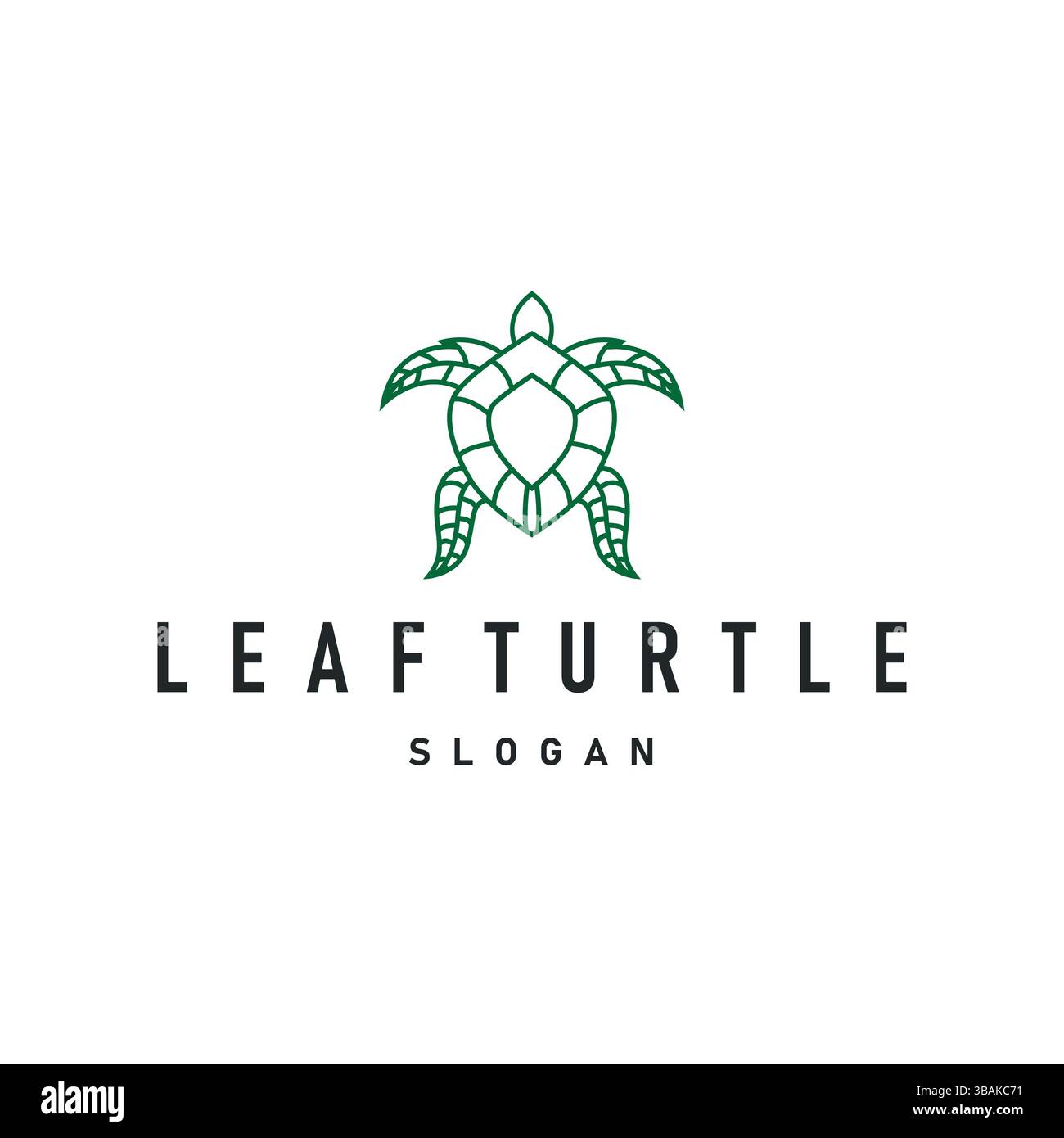 simple design of ocean animals with the concept of a turtle logo, a ...