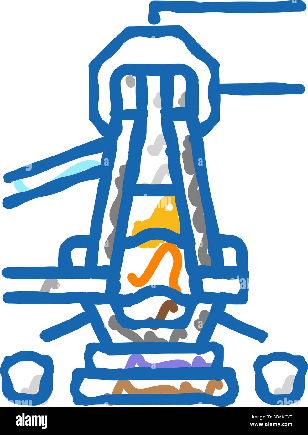 Blast furnace factory Stock Vector Images - Alamy