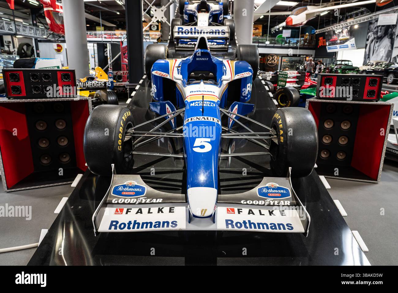 Sinsheim, Germany. 12th May, 2025. A Williams-Renault FW18 Formula 1 ...