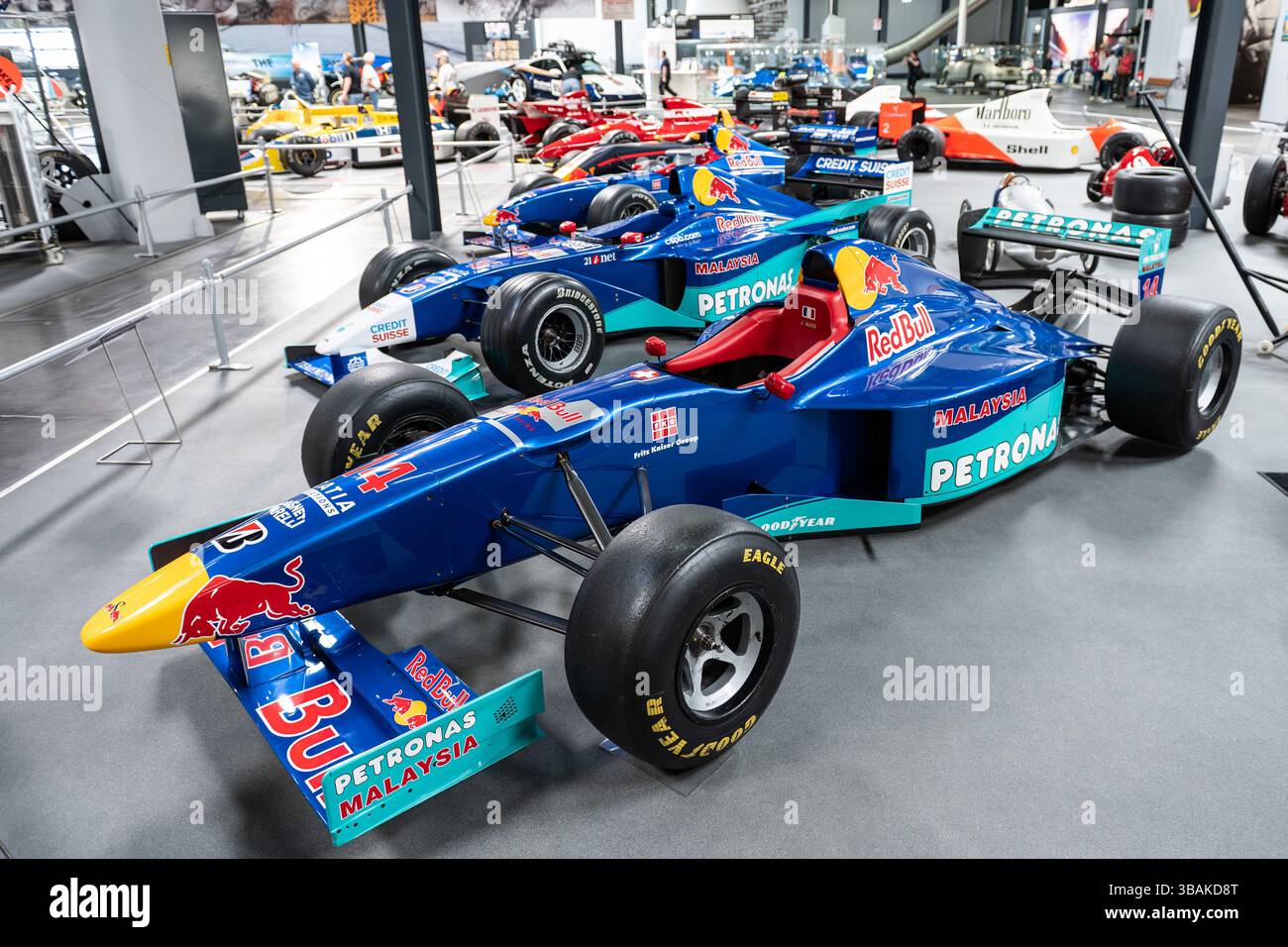 Sinsheim, Germany. 12th May, 2025. A Sauber Petronas C17 Formula 1 car ...