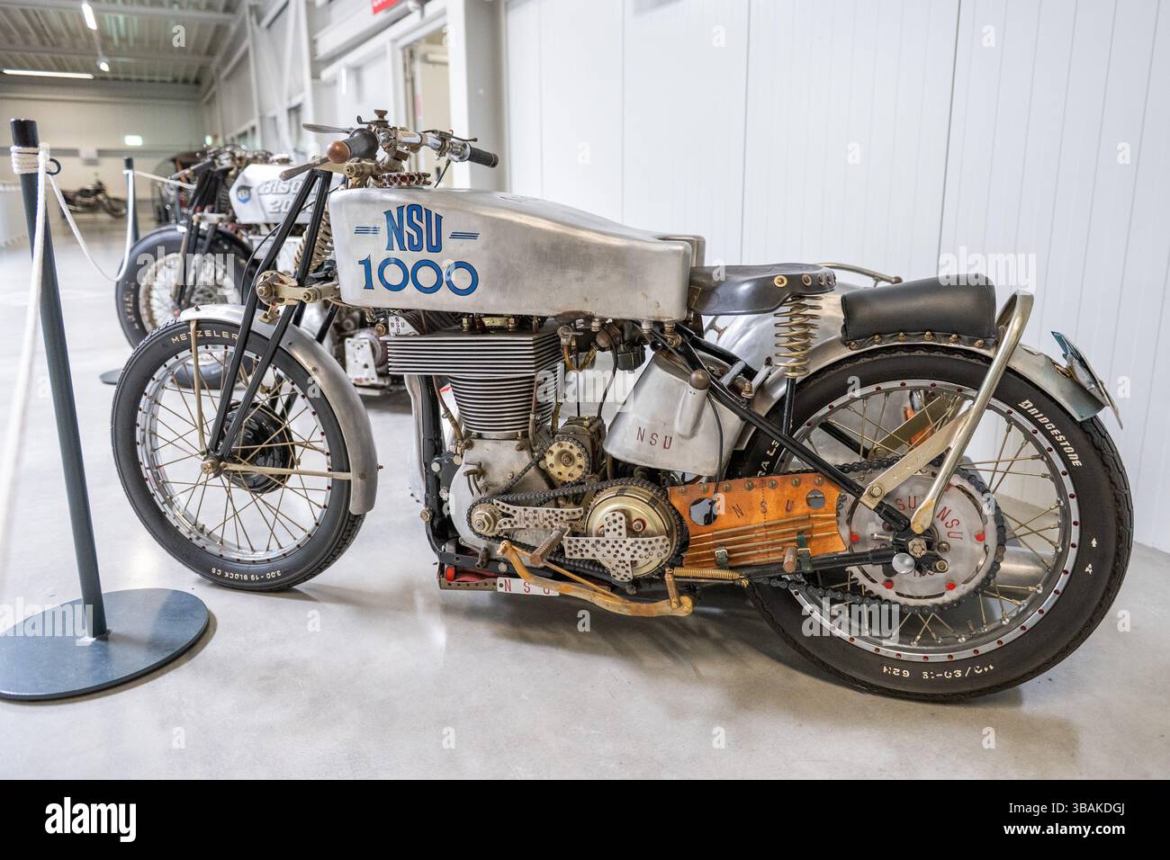 Sinsheim, Germany. 12th May, 2025. The NSU Motorenwerke logo can be ...