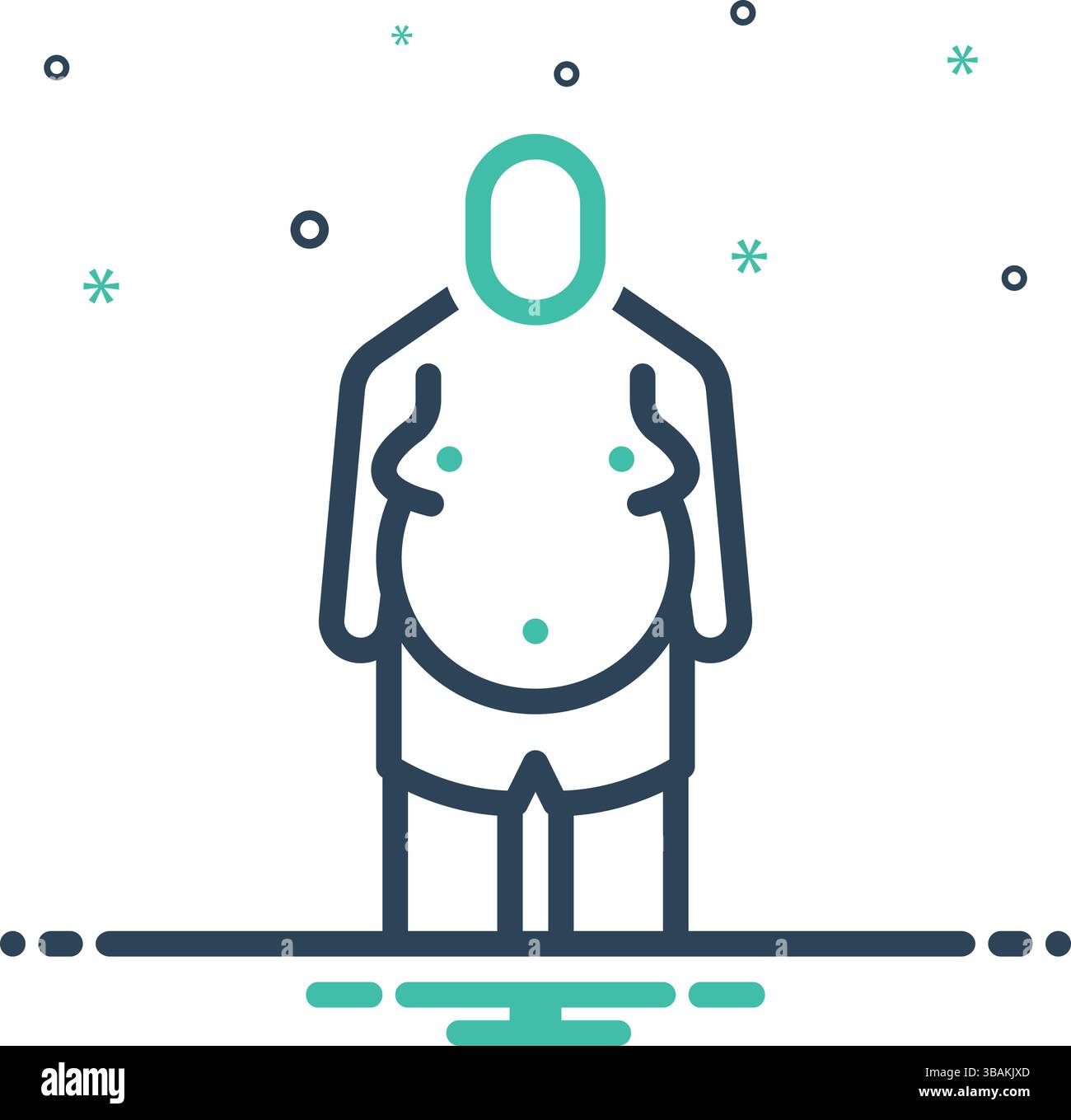 Icon for fat belly, fat Stock Vector Image & Art - Alamy