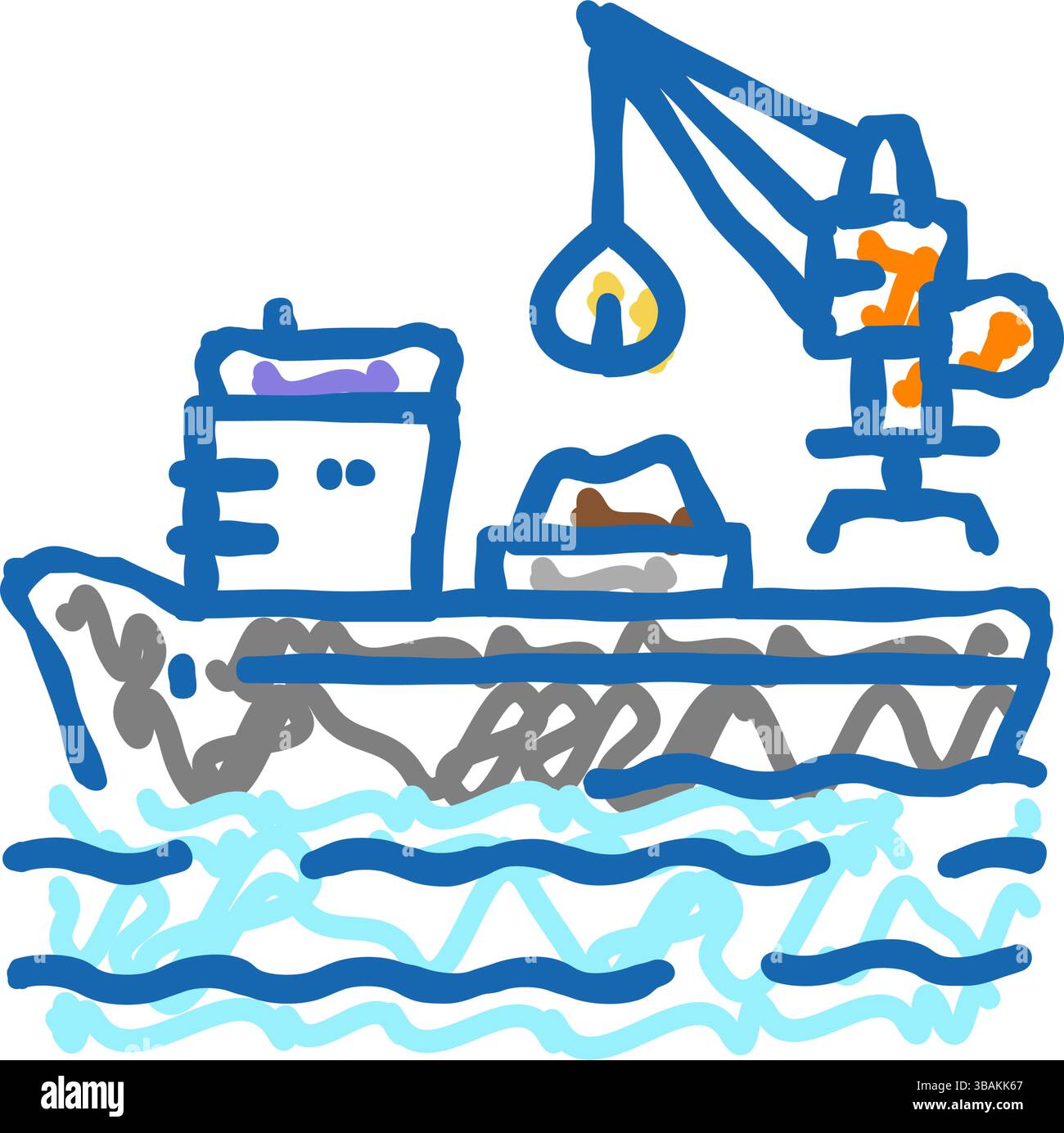 unloading steel production icon doodle illustration Stock Vector Image ...