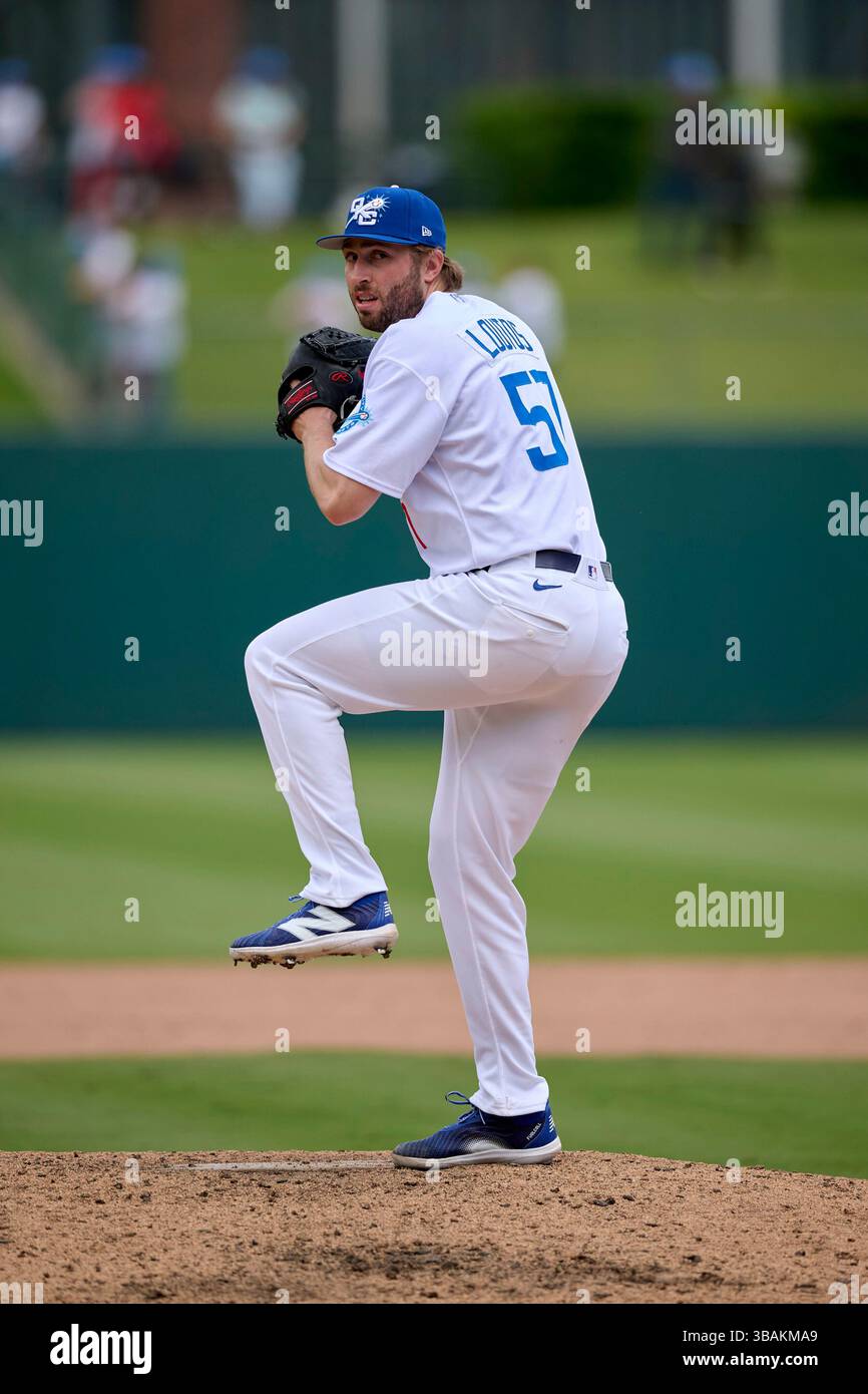 Oklahoma City Comets pitcher Ryan Loutos (57) during an MiLB Pacific ...