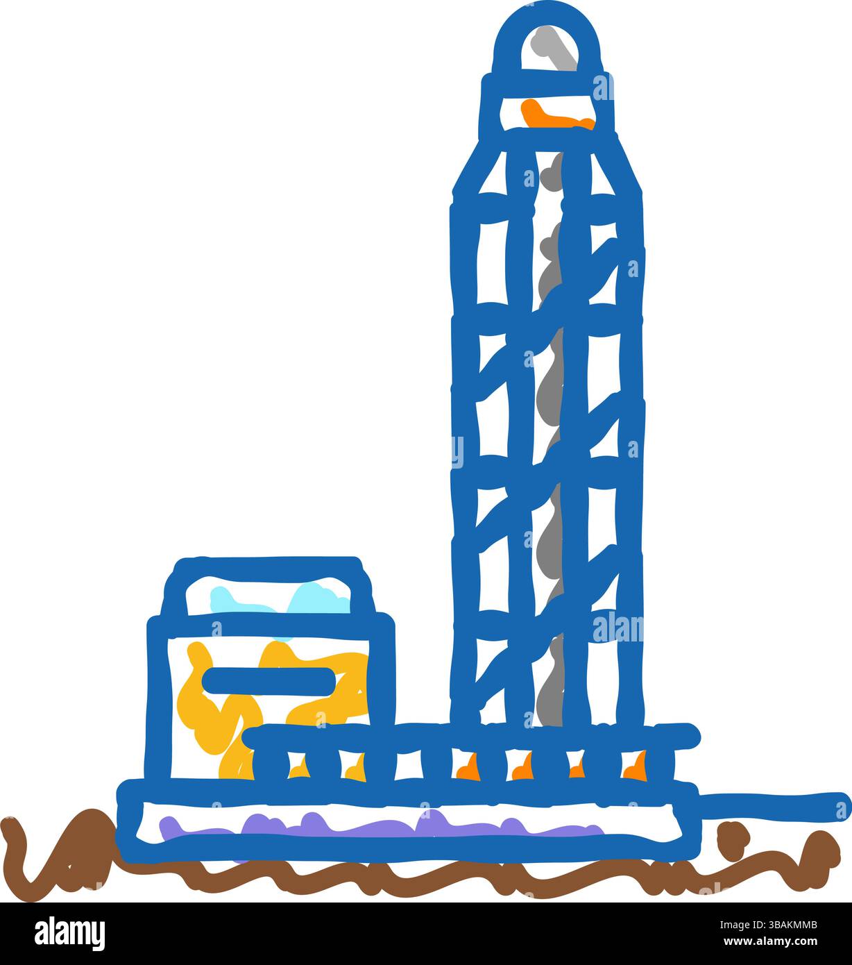 core drilling steel production icon doodle illustration Stock Vector ...