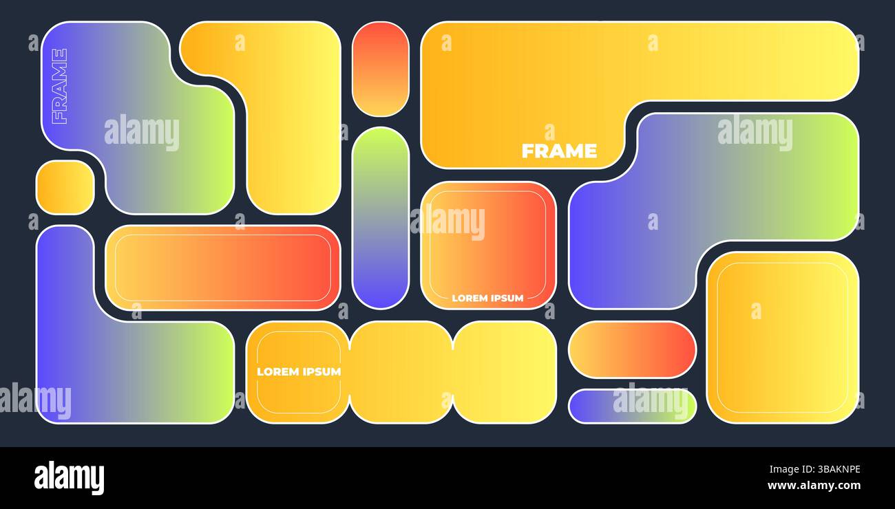 Bento grid layout Stock Vector Images - Alamy