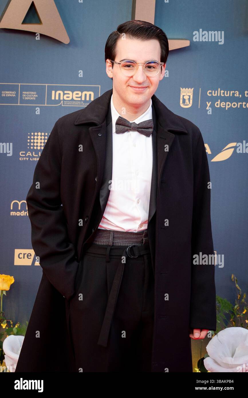 Alejandro Mesa attends to Photocall Premios Talia at Plaza de Colon on May 12, 2025 in Madrid ...