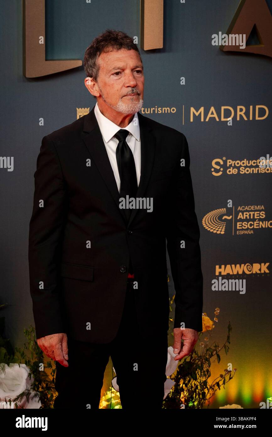 Madrid, Spain. 12th May, 2025. Antonio Banderas attends to Photocall Premios Talia at Plaza de ...
