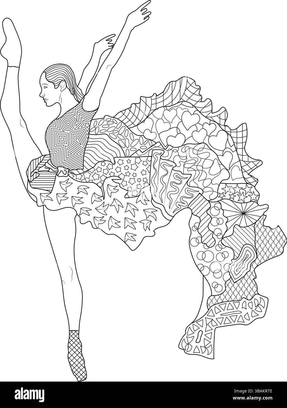 Ballerina in white flowing Black and White Stock Photos & Images - Alamy