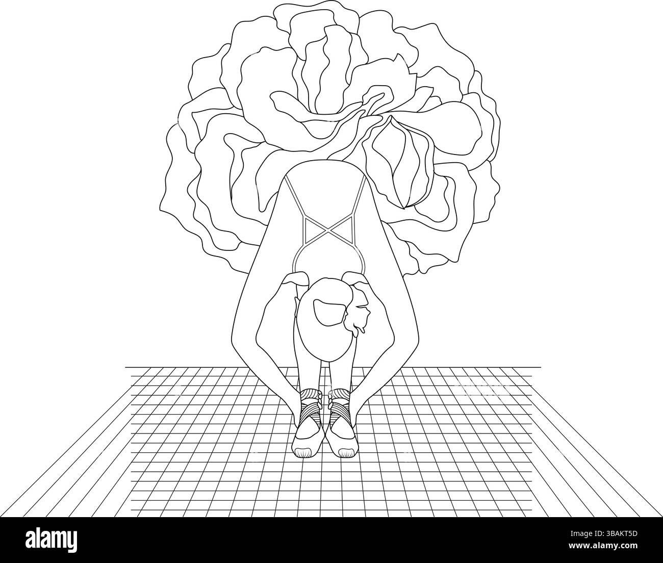 Ballerina in pointe stretching Cut Out Stock Images & Pictures - Alamy