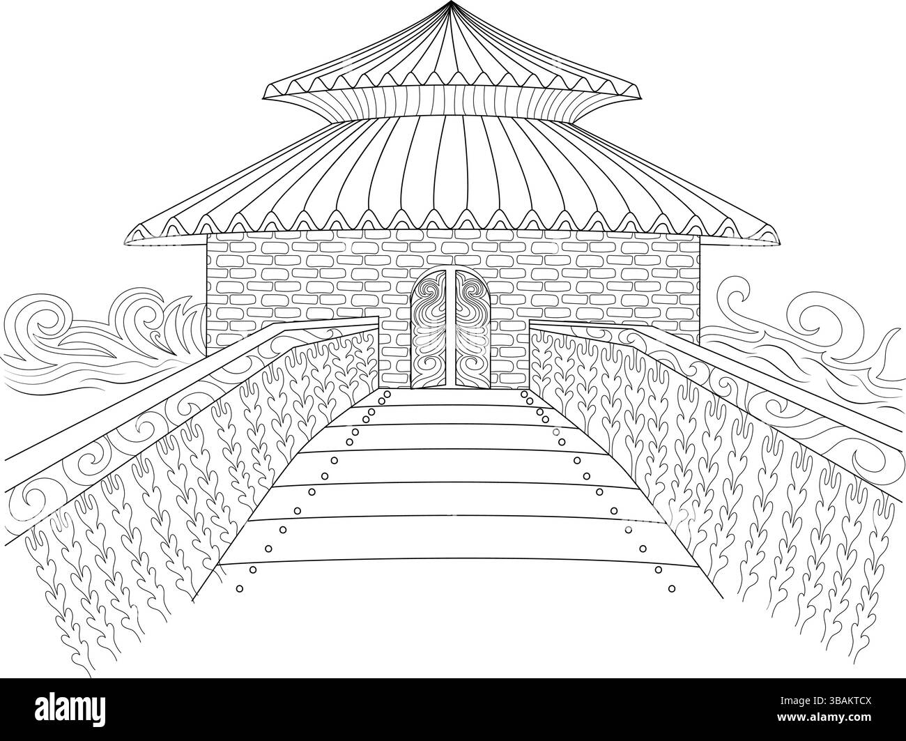 Temple on the water Cut Out Stock Images & Pictures - Alamy