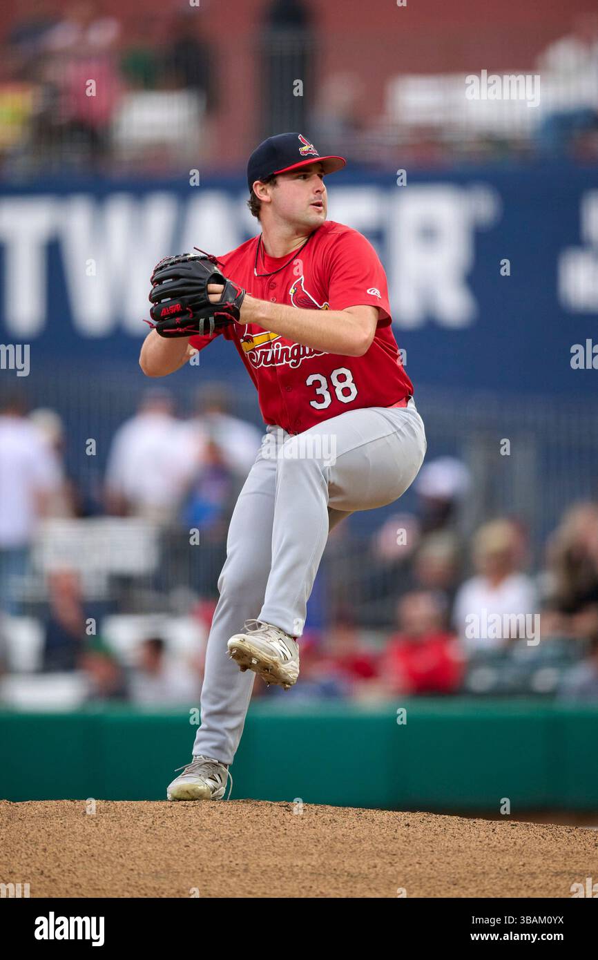 Springfield Cardinals pitcher Max Rajcic (38) during an MiLB Texas ...