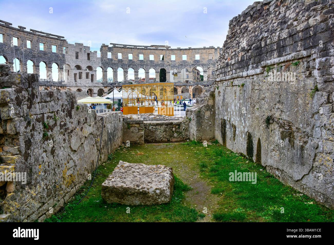 The Temple of Nemesis in Pula Arena in Istria, Croatia, one of the best ...