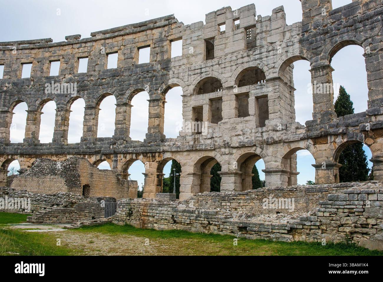 One of four towers in Pula Arena in Istria, Croatia, one of the best ...