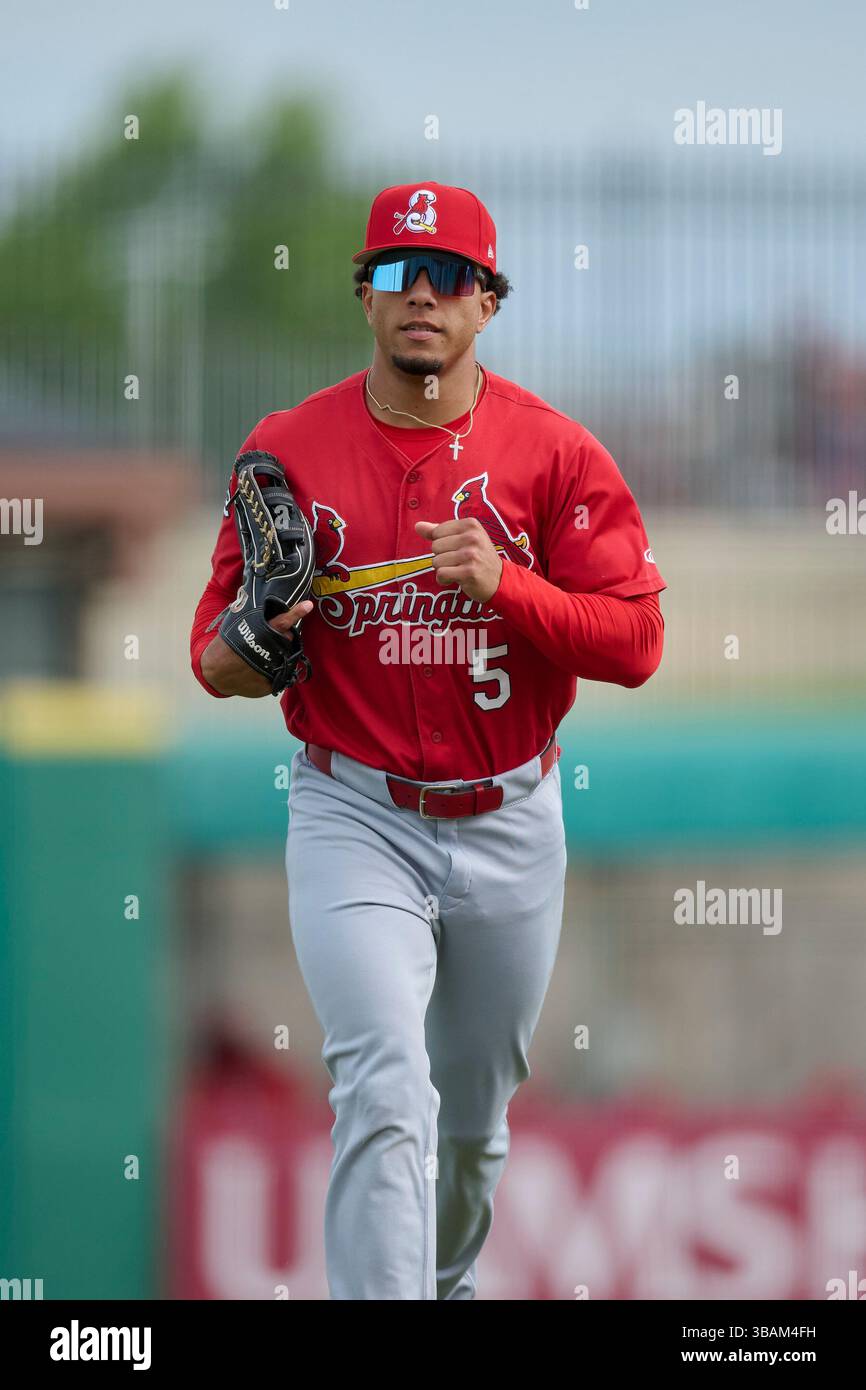 Springfield Cardinals outfielder Chase Davis (5) jogs to the dugout ...