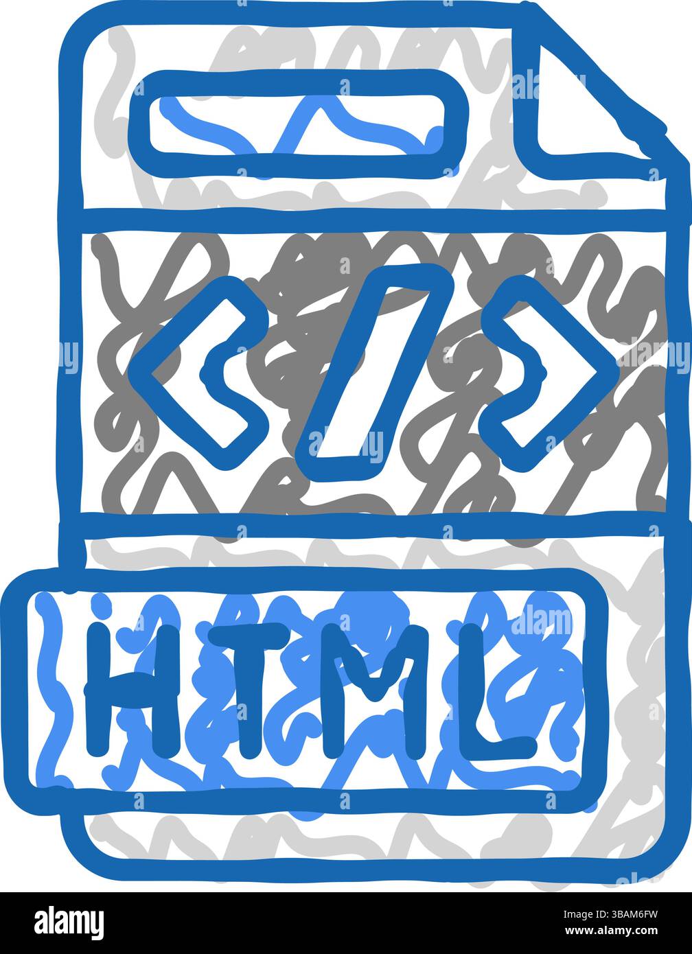 html file format document icon doodle illustration Stock Vector Image & Art - Alamy