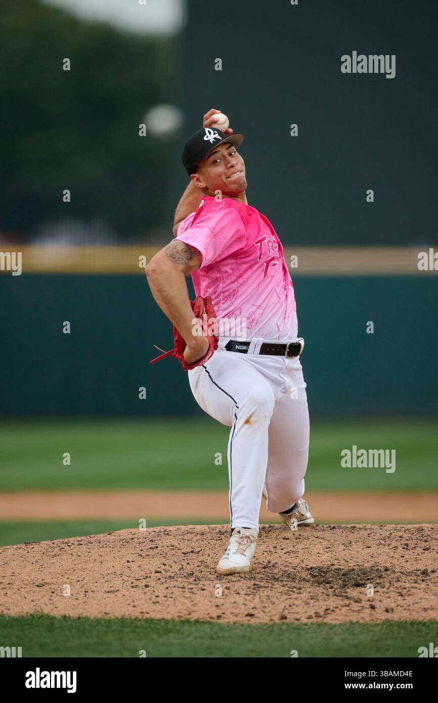 Rocket City Trash Pandas pitcher Samy Natera Jr. (18) during an MiLB ...