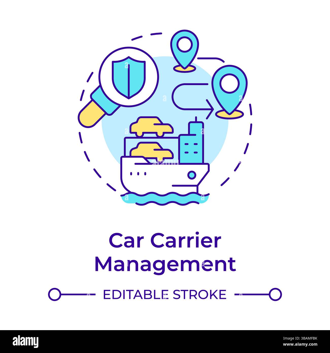 Car carrier management multi color concept icon Stock Vector Image & Art - Alamy