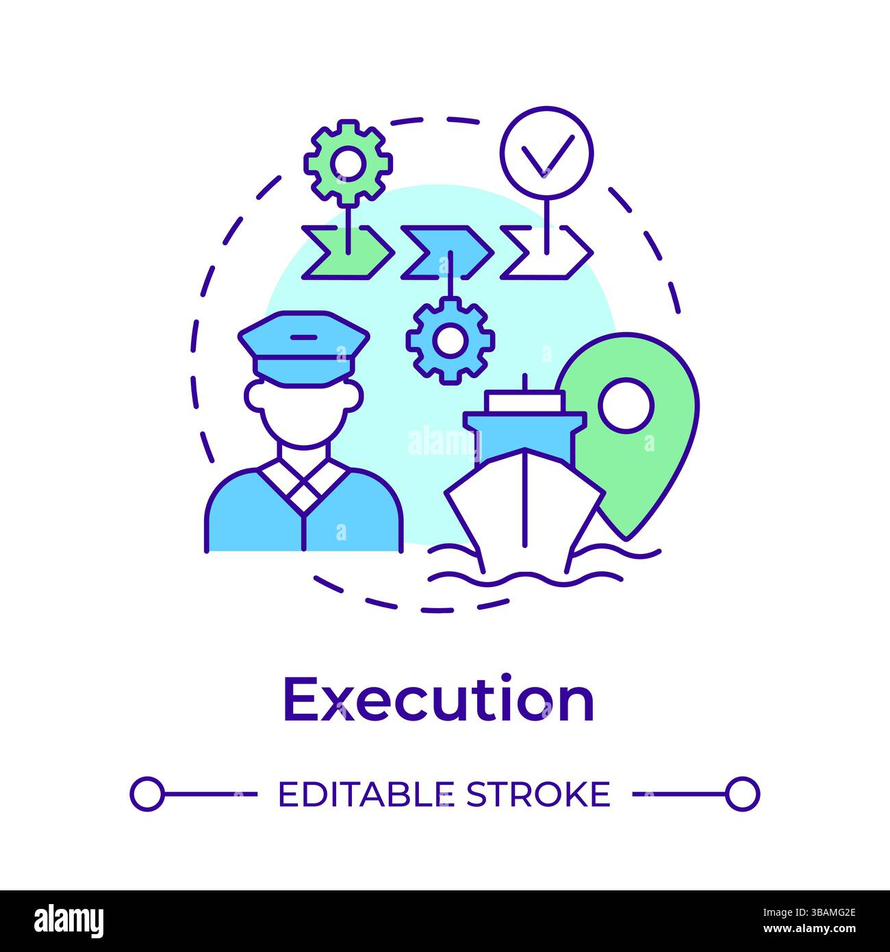 Execution multi color concept icon Stock Vector Image & Art - Alamy