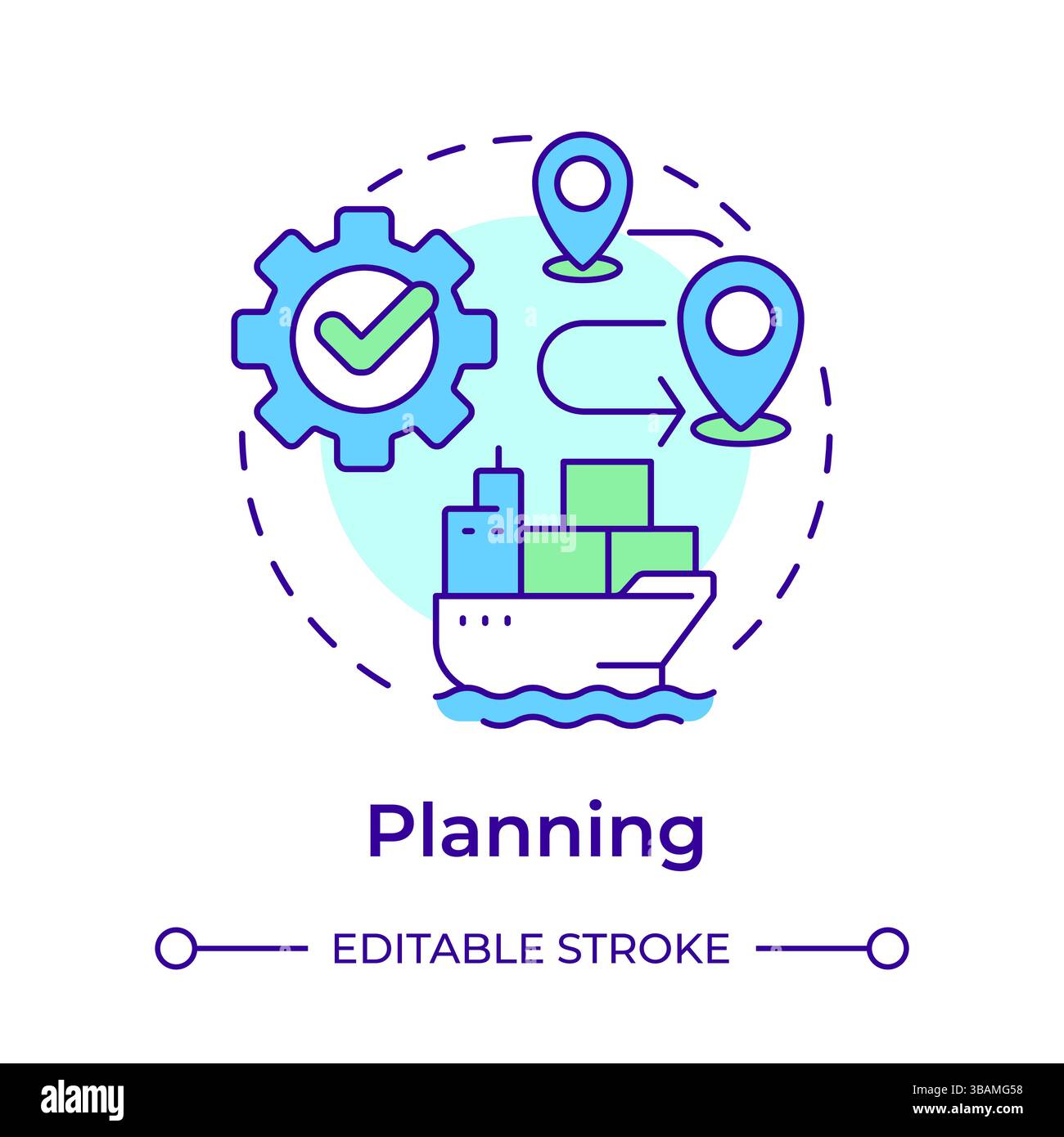 Planning multi color concept icon Stock Vector Image & Art - Alamy