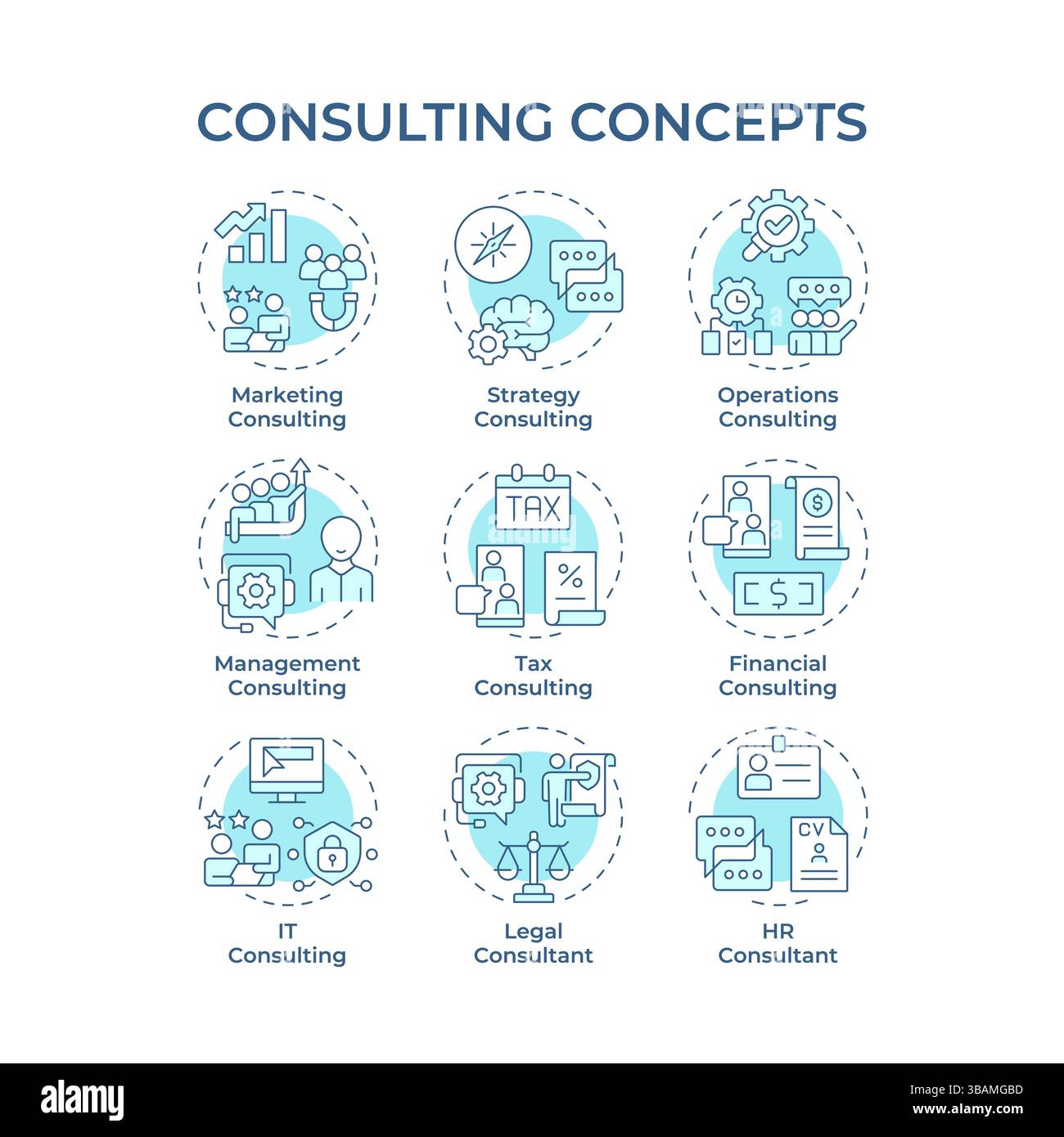 Round web icons conceptual Stock Vector Images - Alamy