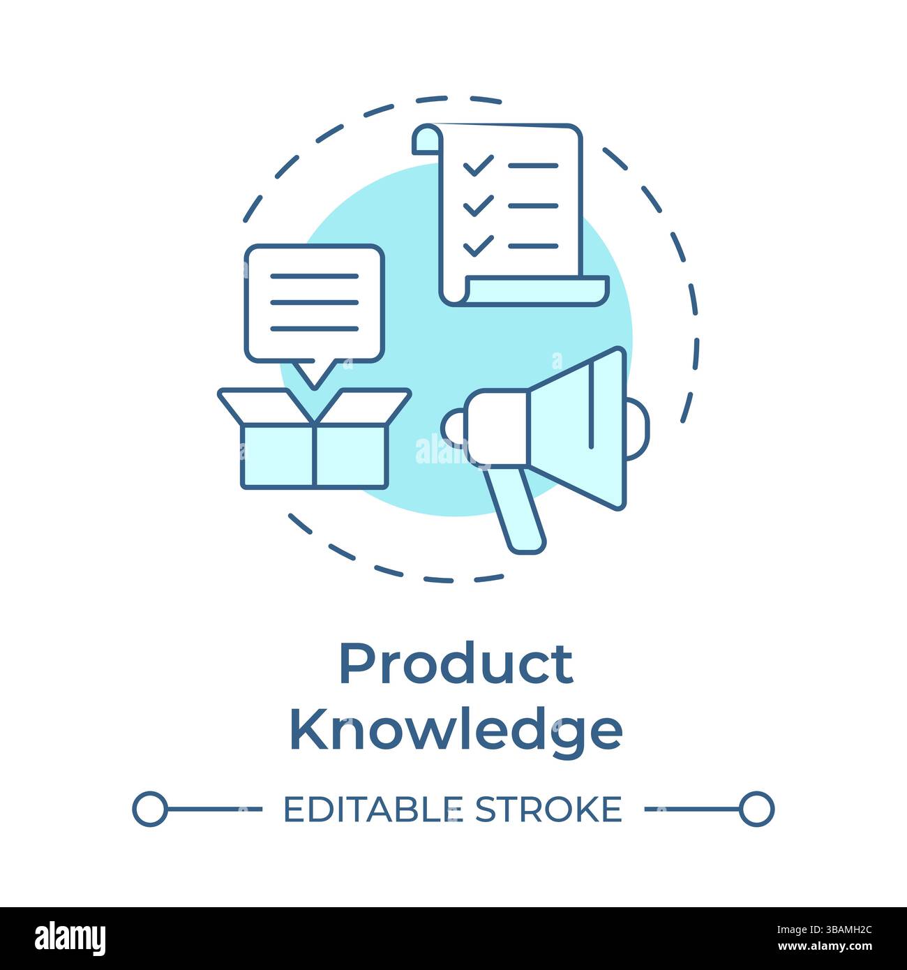 Product knowledge soft blue concept icon Stock Vector Image & Art - Alamy