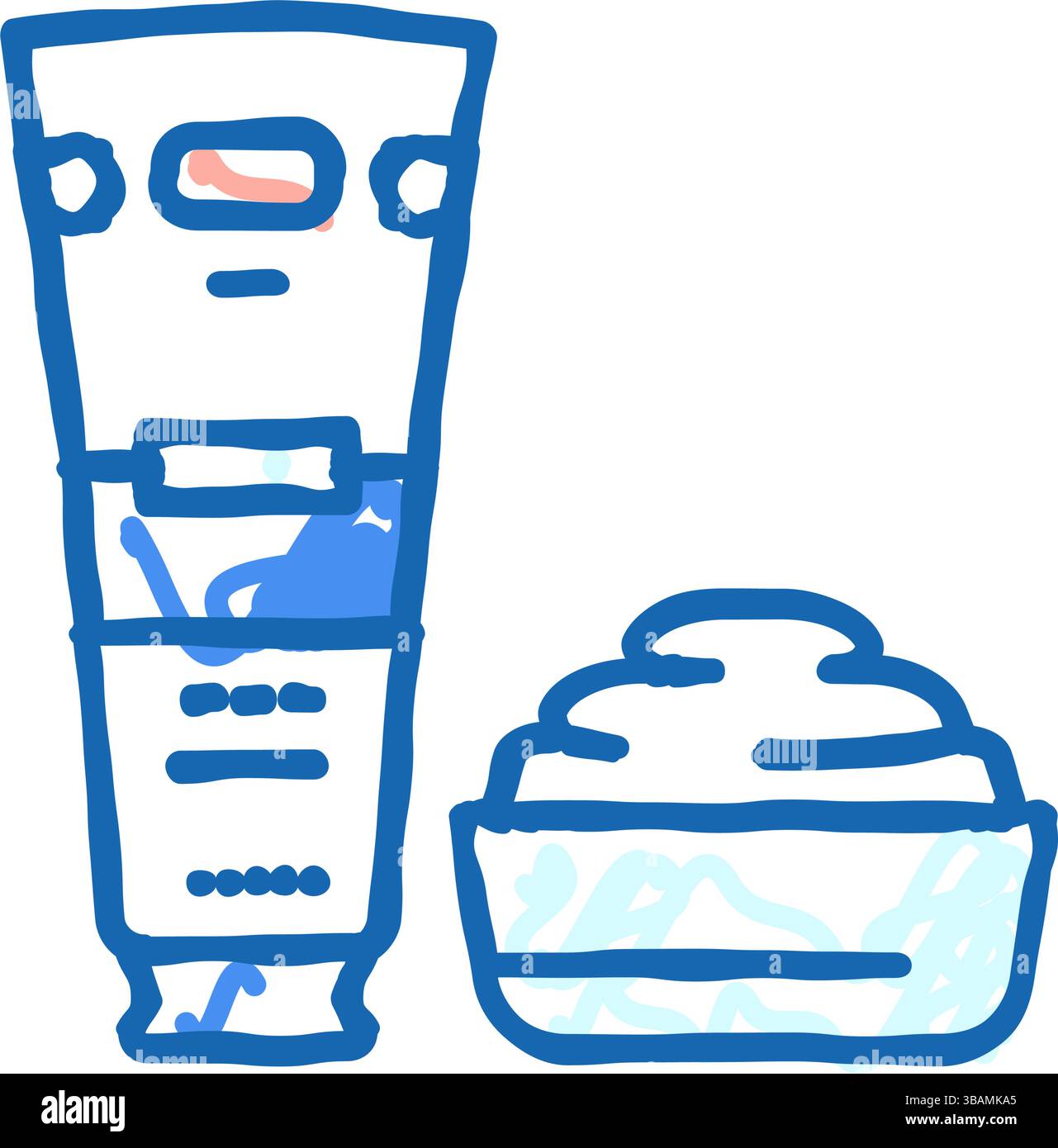 sour cream milk product icon doodle illustration Stock Vector Image ...