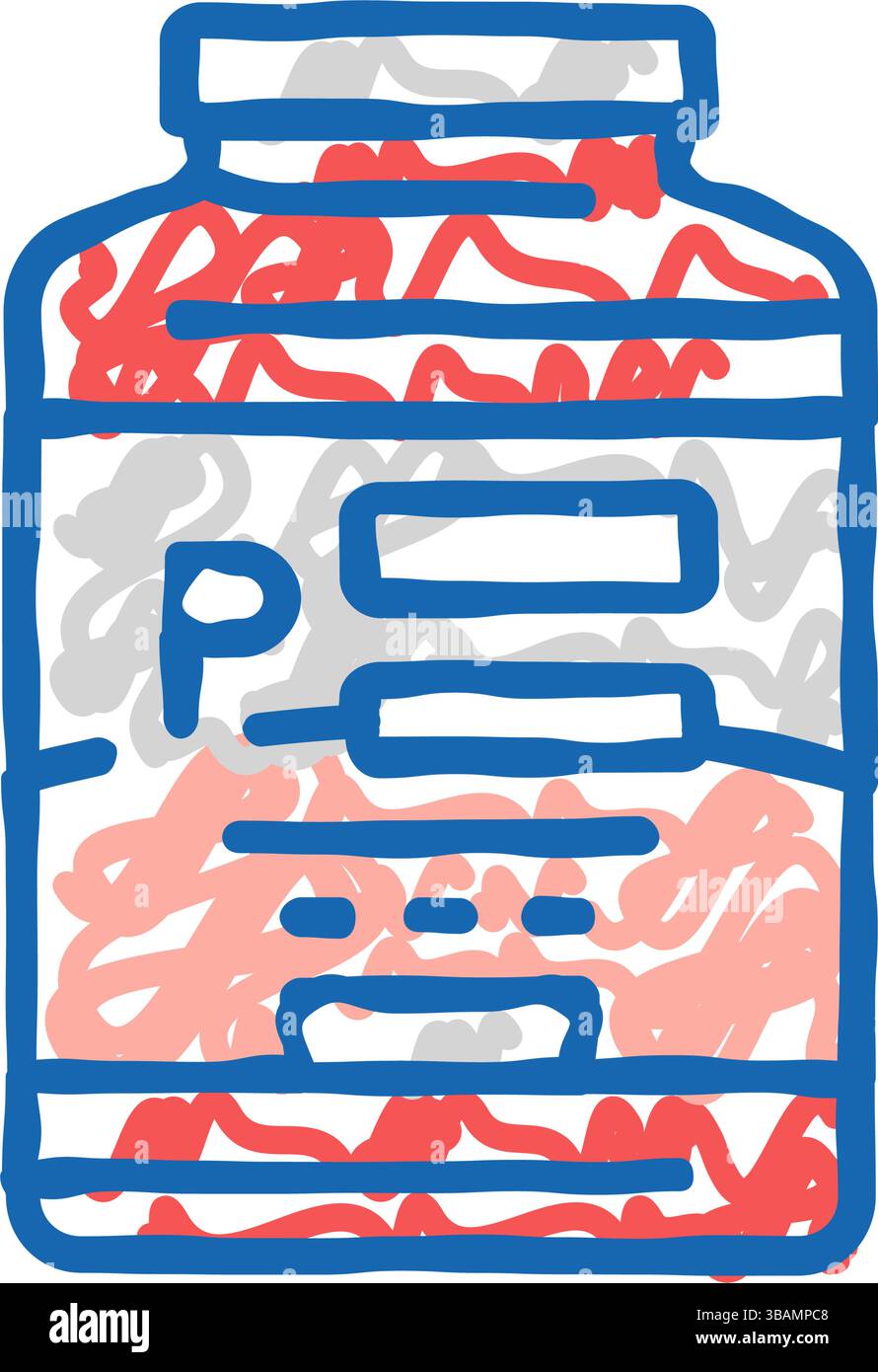 whey protein milk product dairy icon doodle illustration Stock Vector ...