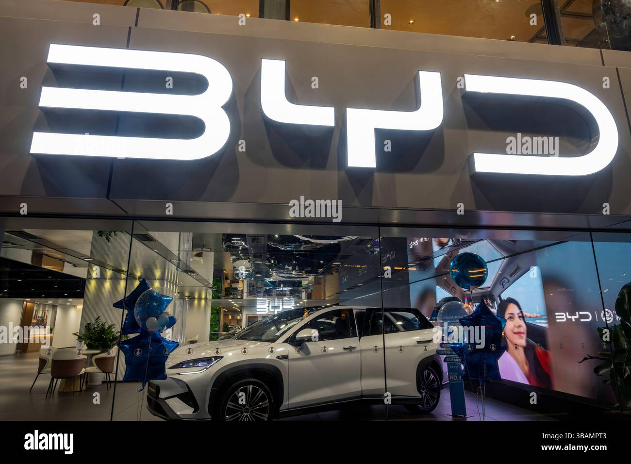 BYD car showroom, Hong Kong, China Stock Photo - Alamy
