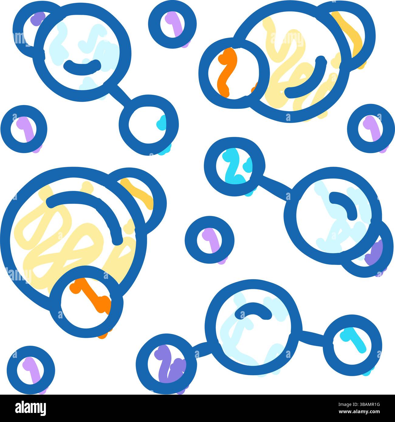 element molecular structure icon doodle illustration Stock Vector Image ...