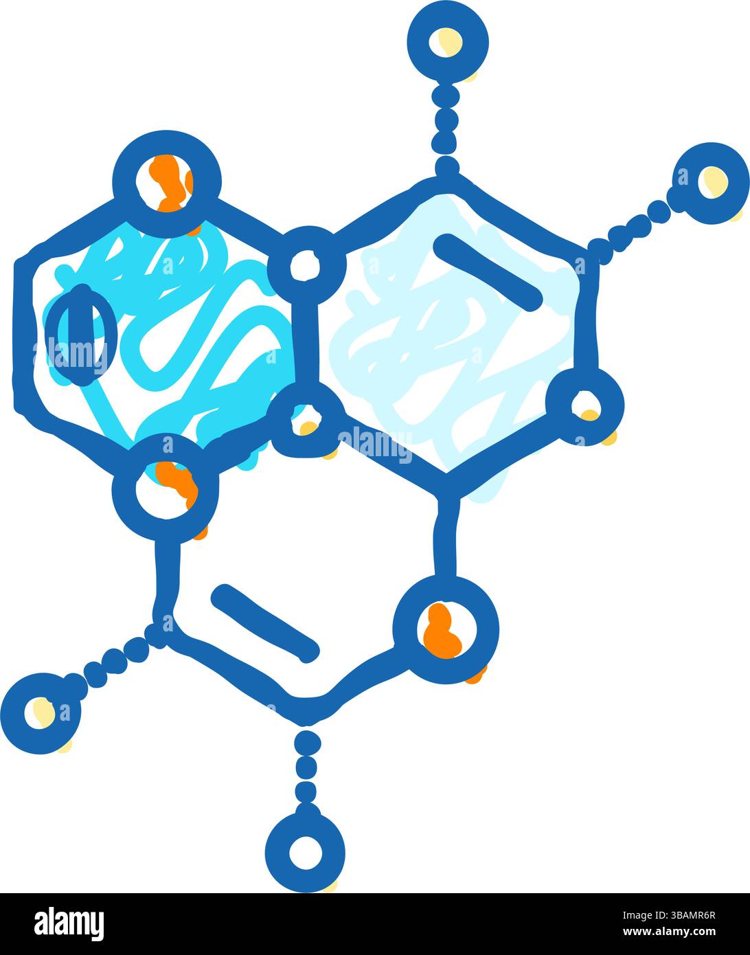 scientific molecular structure icon doodle illustration Stock Vector ...