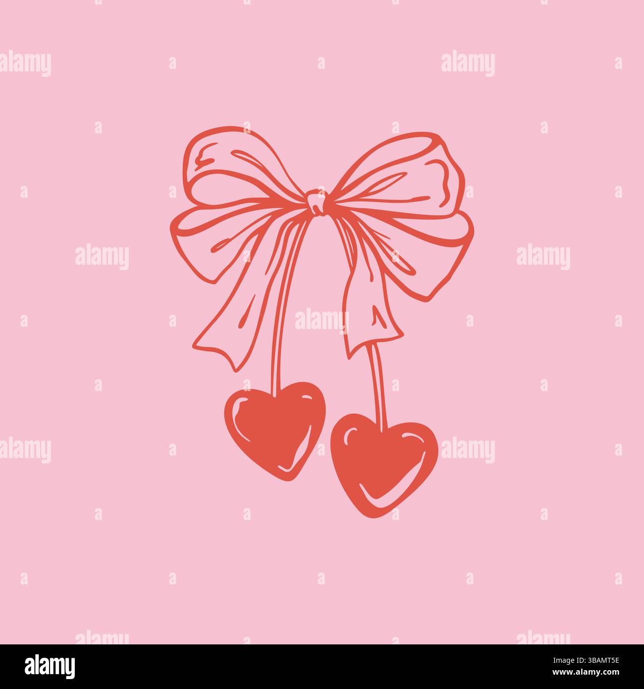Doodle cute woman ribbon hi-res stock photography and images - Alamy