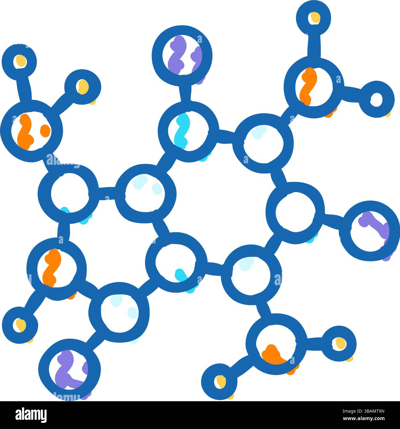 science molecular structure icon doodle illustration Stock Vector Image ...