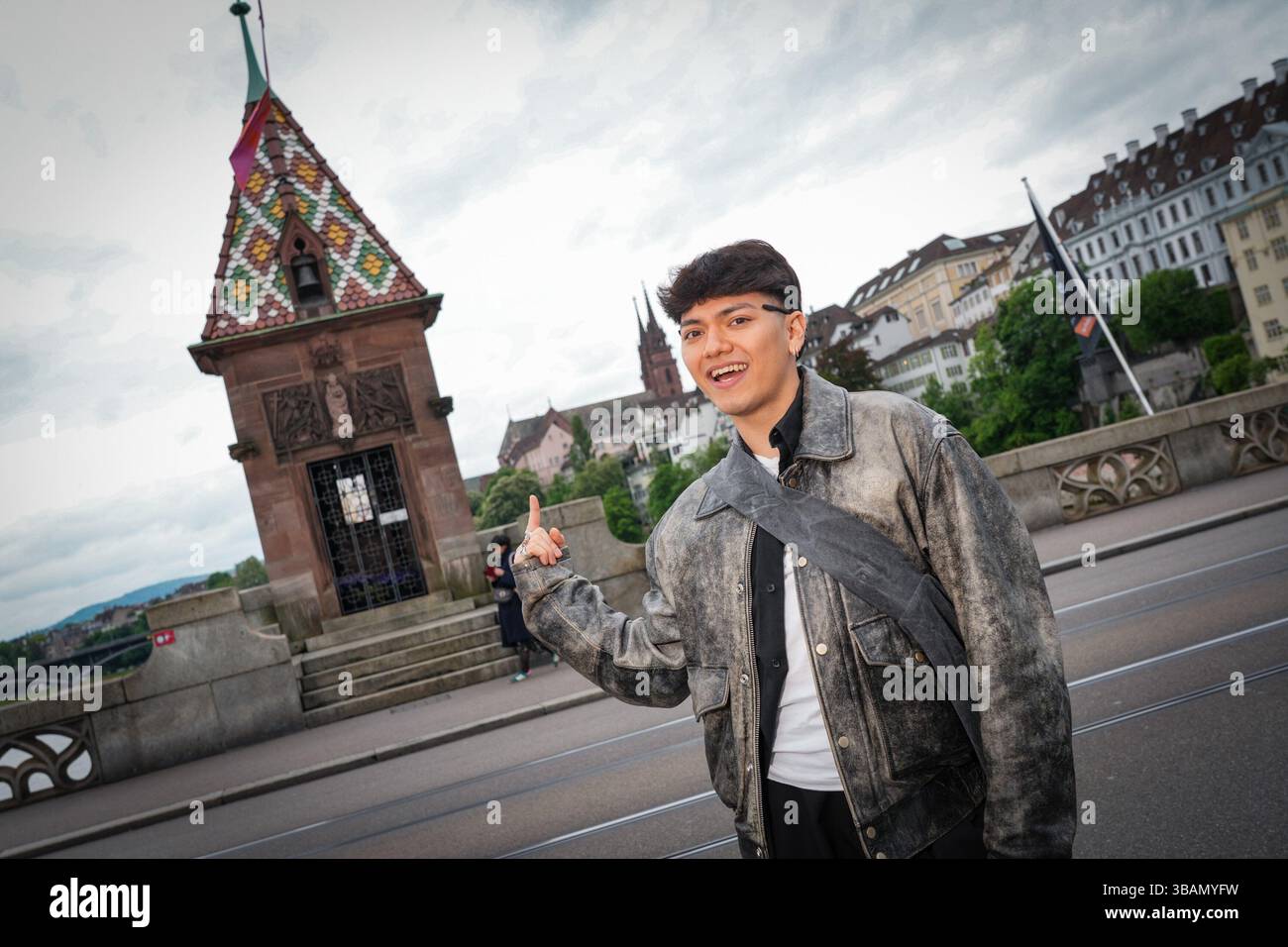 Basel, Schweiz, Switzerland. 12th May, 2025. Austrian Eurovision Song ...