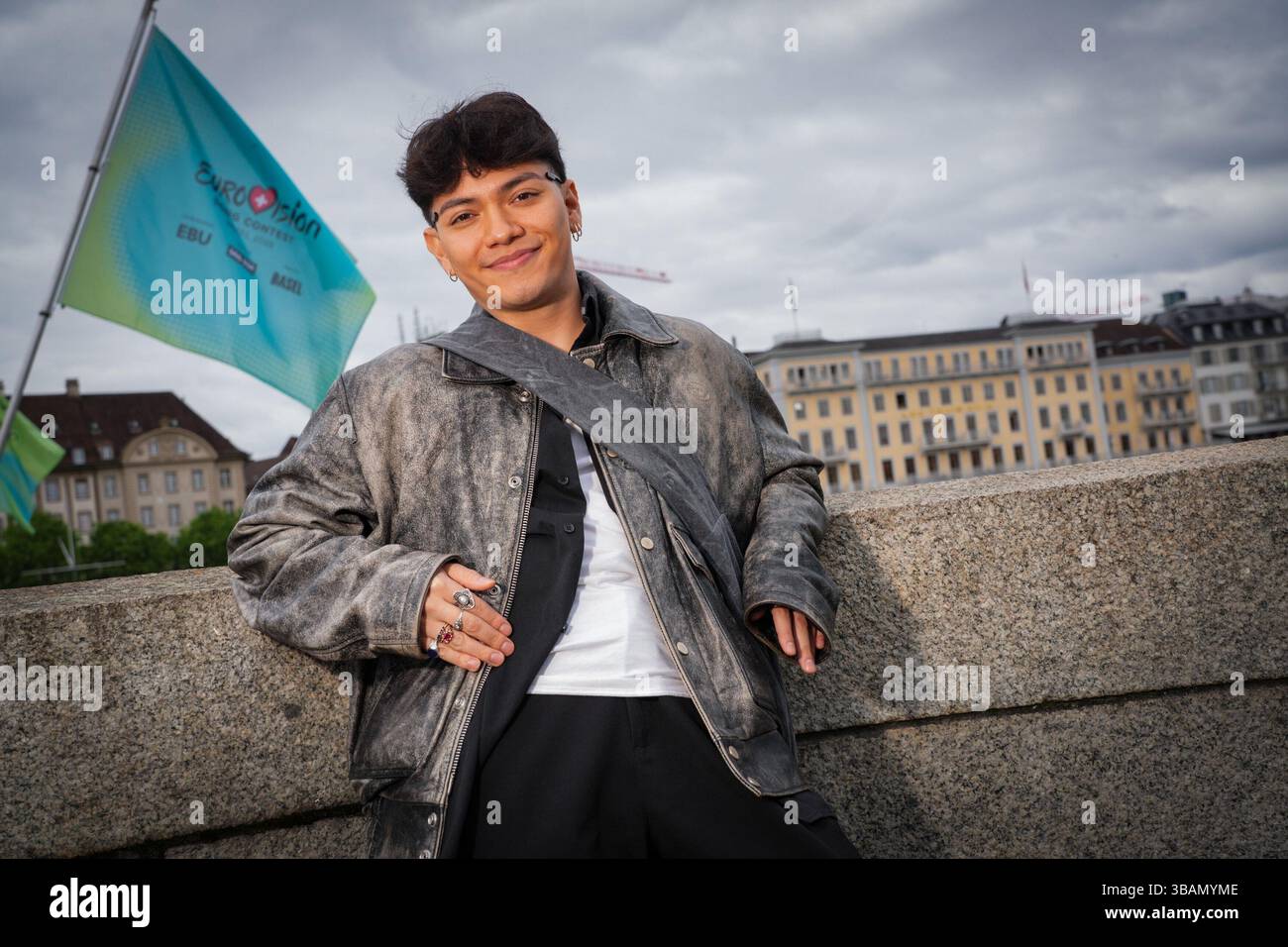 Basel, Schweiz, Switzerland. 12th May, 2025. Austrian Eurovision Song ...