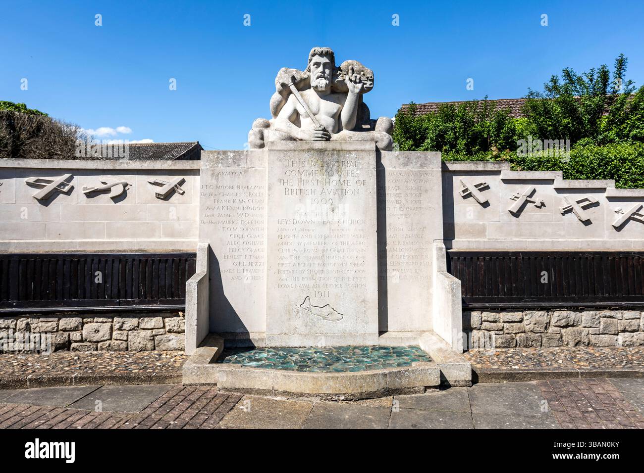 The sculpture of Zeus at the memorial to The First Home of Aviation ...