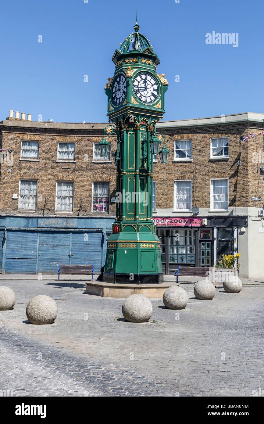 The restored Clock Tower on Sheerness High Street Stock Photo - Alamy