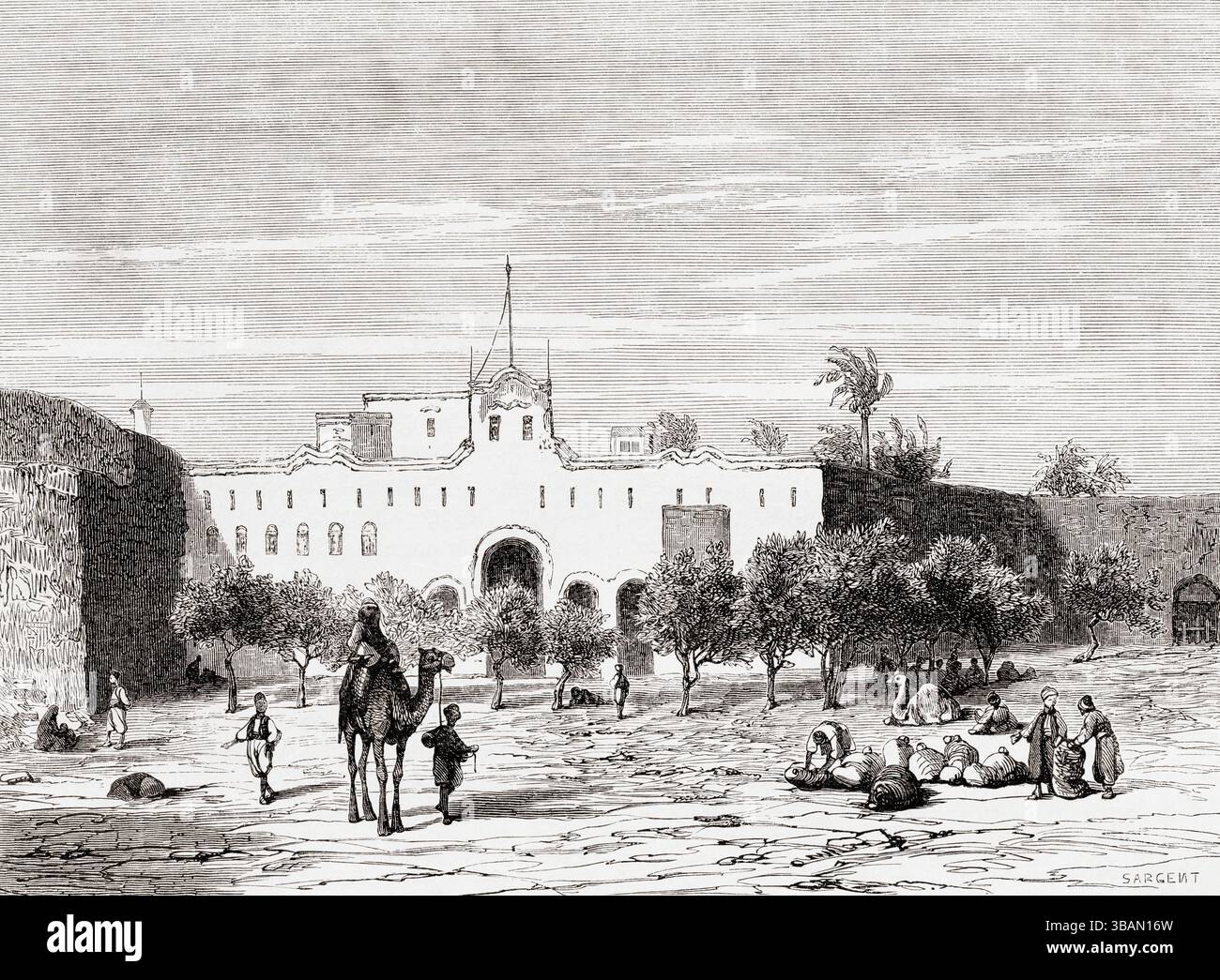 British colonial building, Place de la Mudirie, Khartoum, Sudan, Africa ...