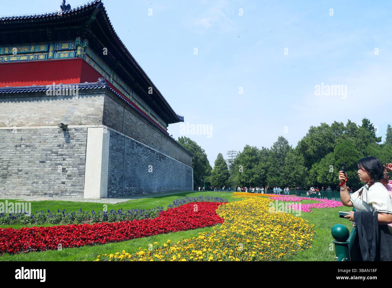 Tourists visit the Tiantan Park in Beijing, China, 10 May, 2025 Stock ...