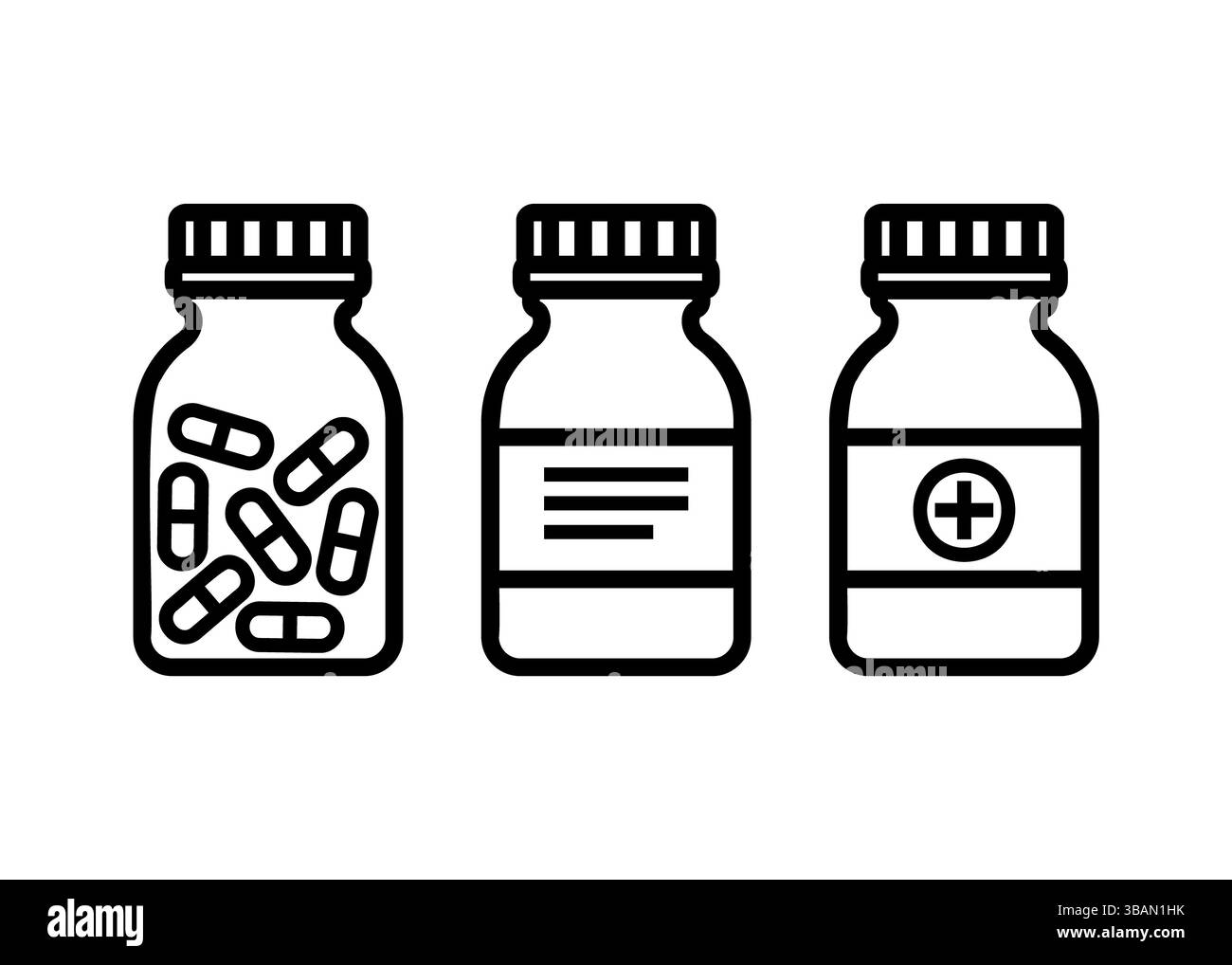 Pharmacy pill bottles Black and White Stock Photos & Images - Alamy