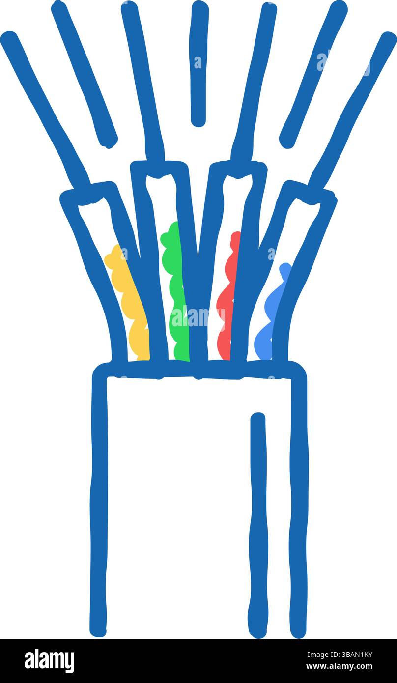 phone wire cable icon doodle illustration Stock Vector Image & Art - Alamy