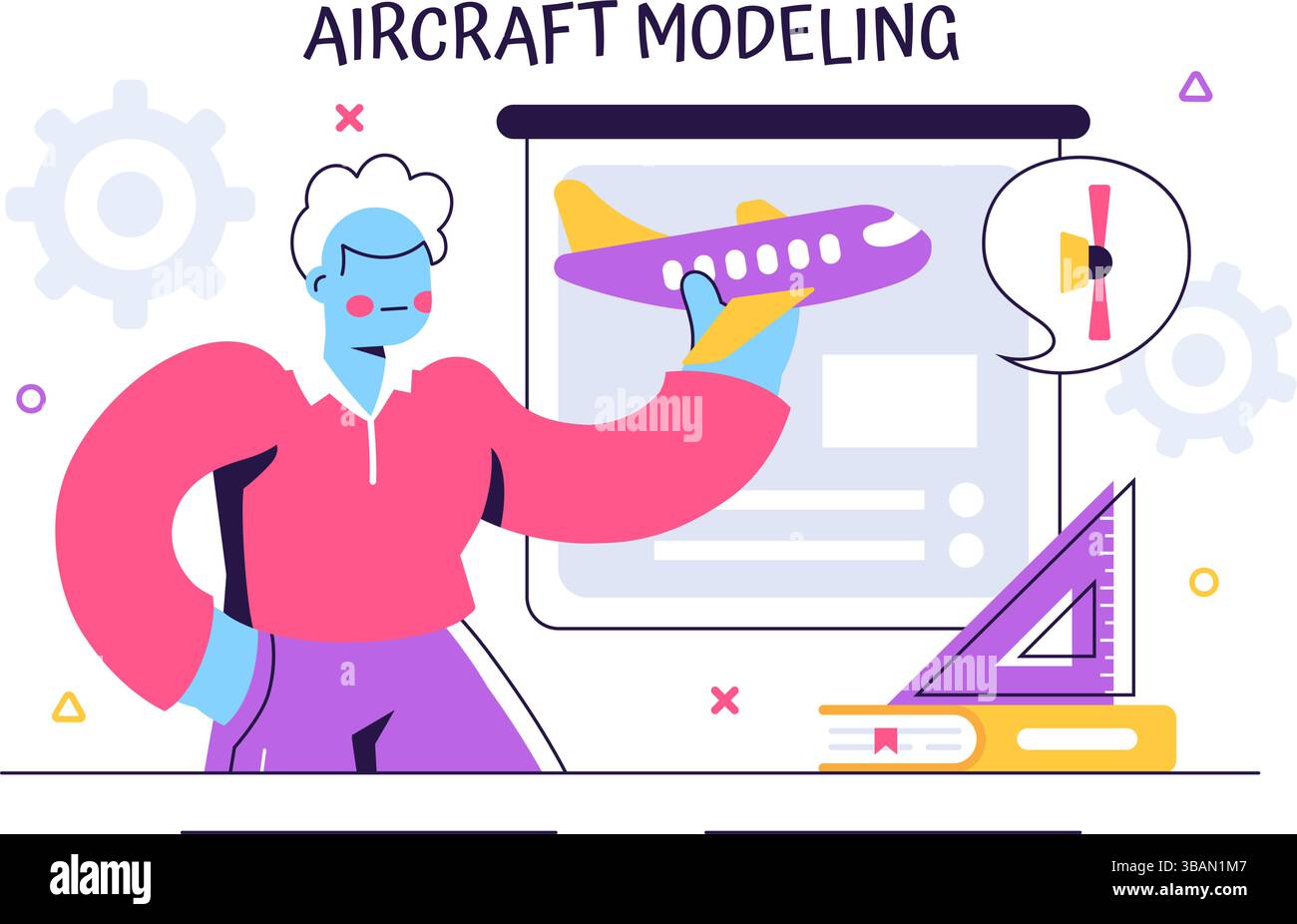Aircraft Modeling and Crafting Vector Illustration Featuring the ...