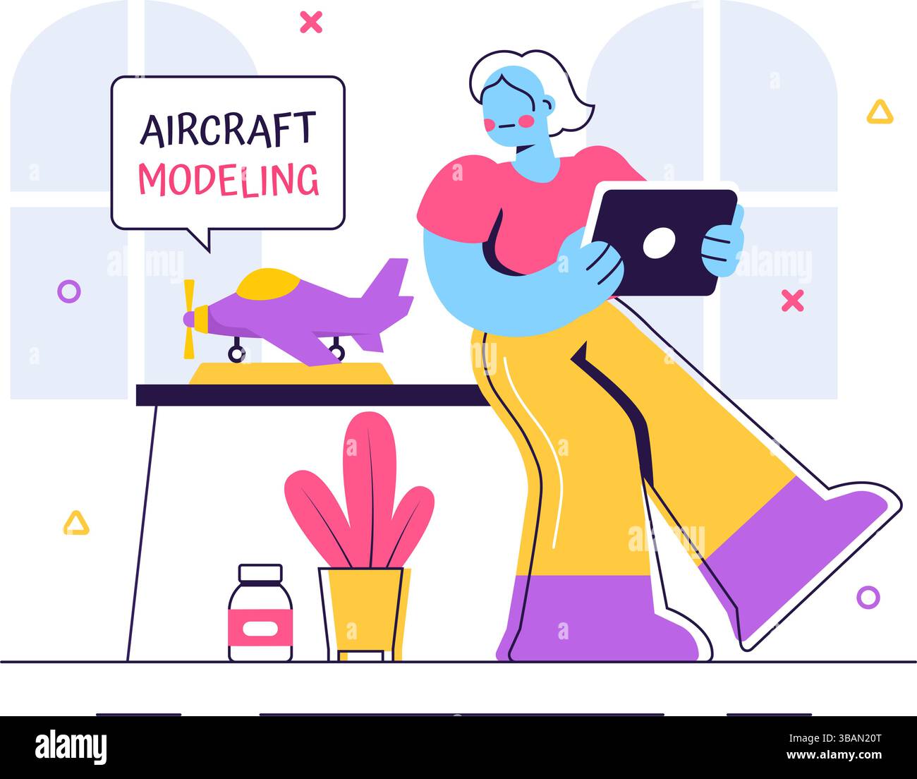 Aircraft Modeling and Crafting Vector Illustration Featuring the ...