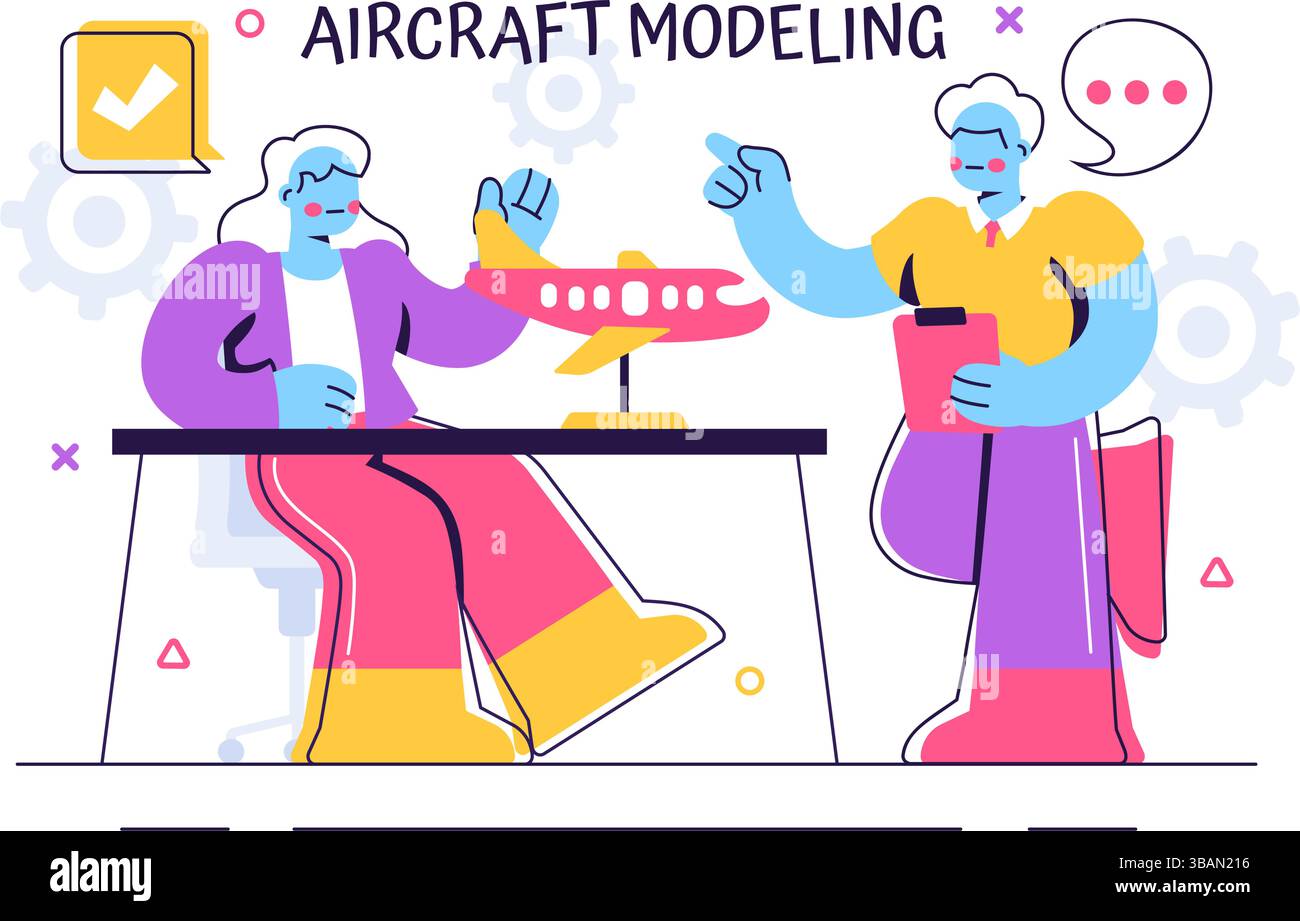Aircraft Modeling and Crafting Vector Illustration Featuring the ...