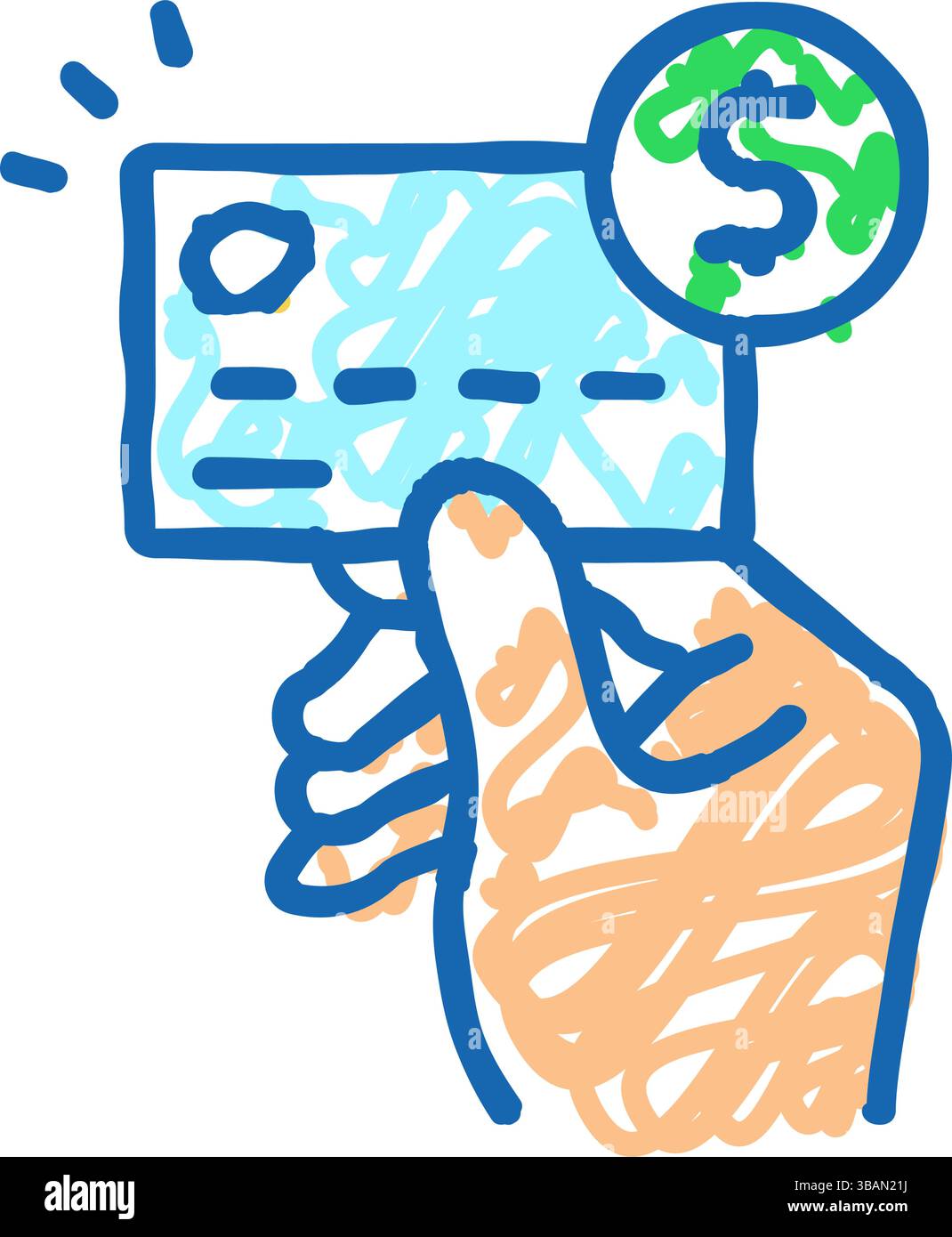 debit card payment icon doodle illustration Stock Vector Image & Art ...