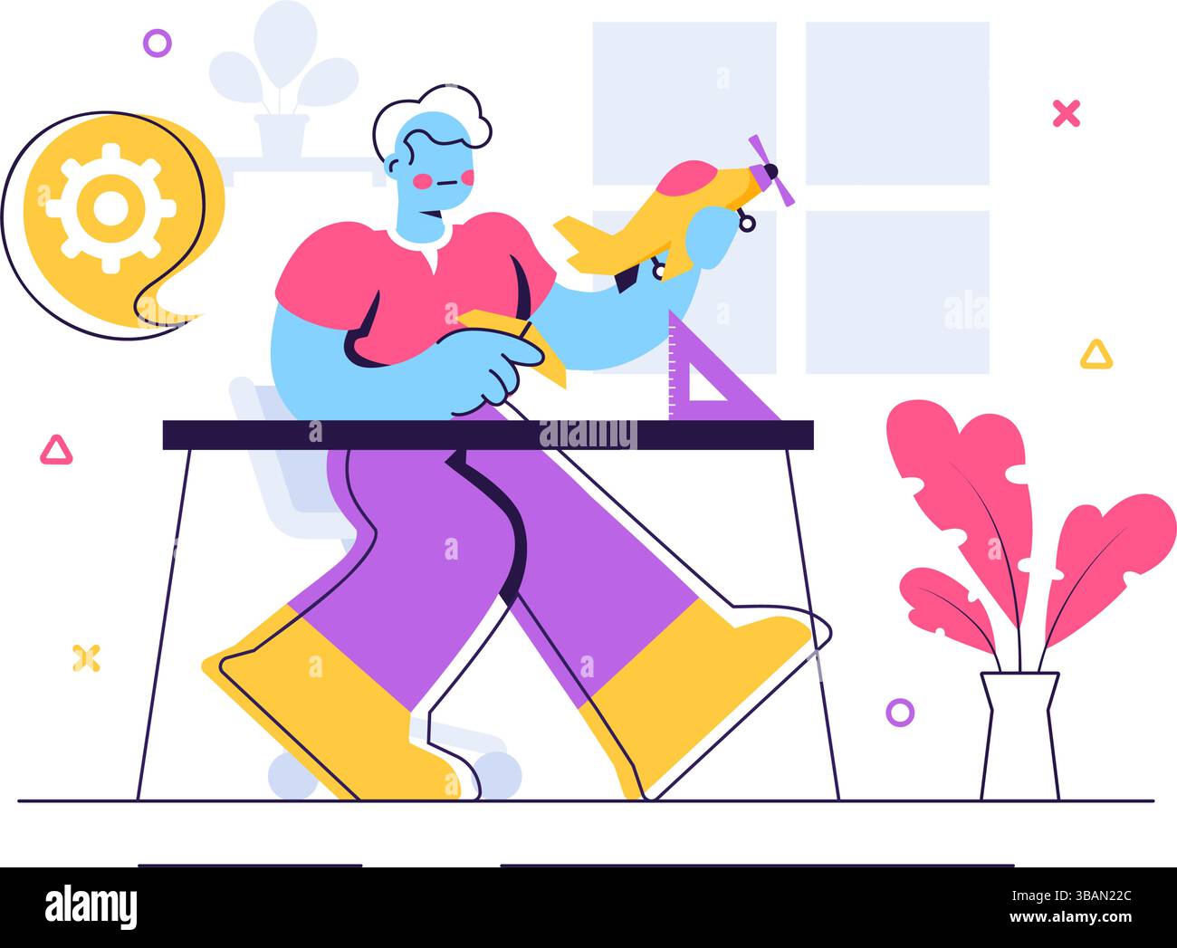 Assembling the aircraft Stock Vector Images - Alamy