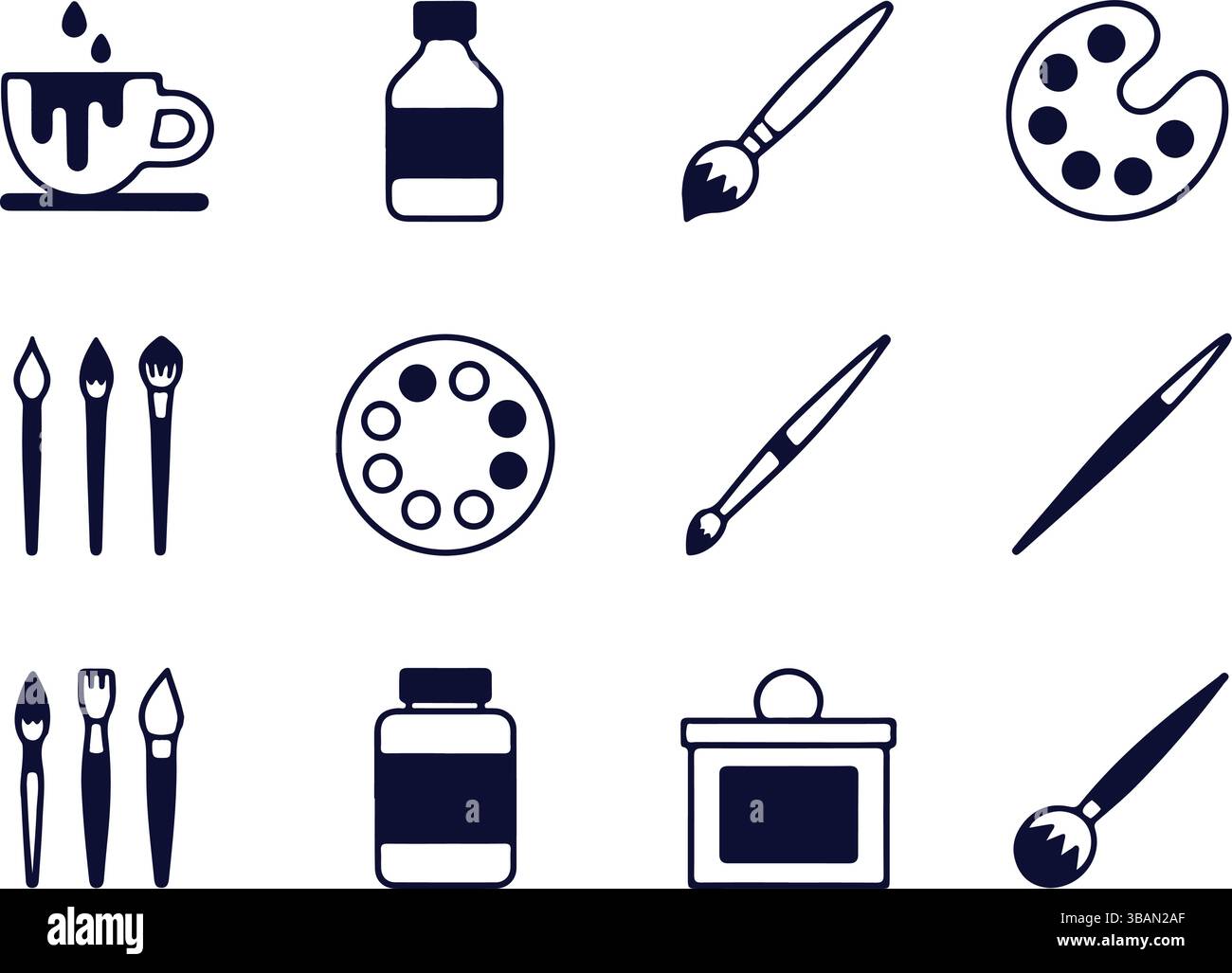 Art craft supplies Stock Vector Images - Alamy