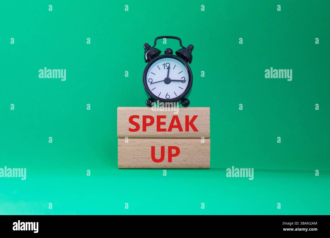 Speak Up symbol. Wooden blocks with words Speak Up Beautiful green ...