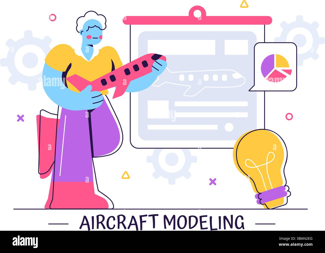 Aircraft Modeling and Crafting Vector Illustration Featuring the ...